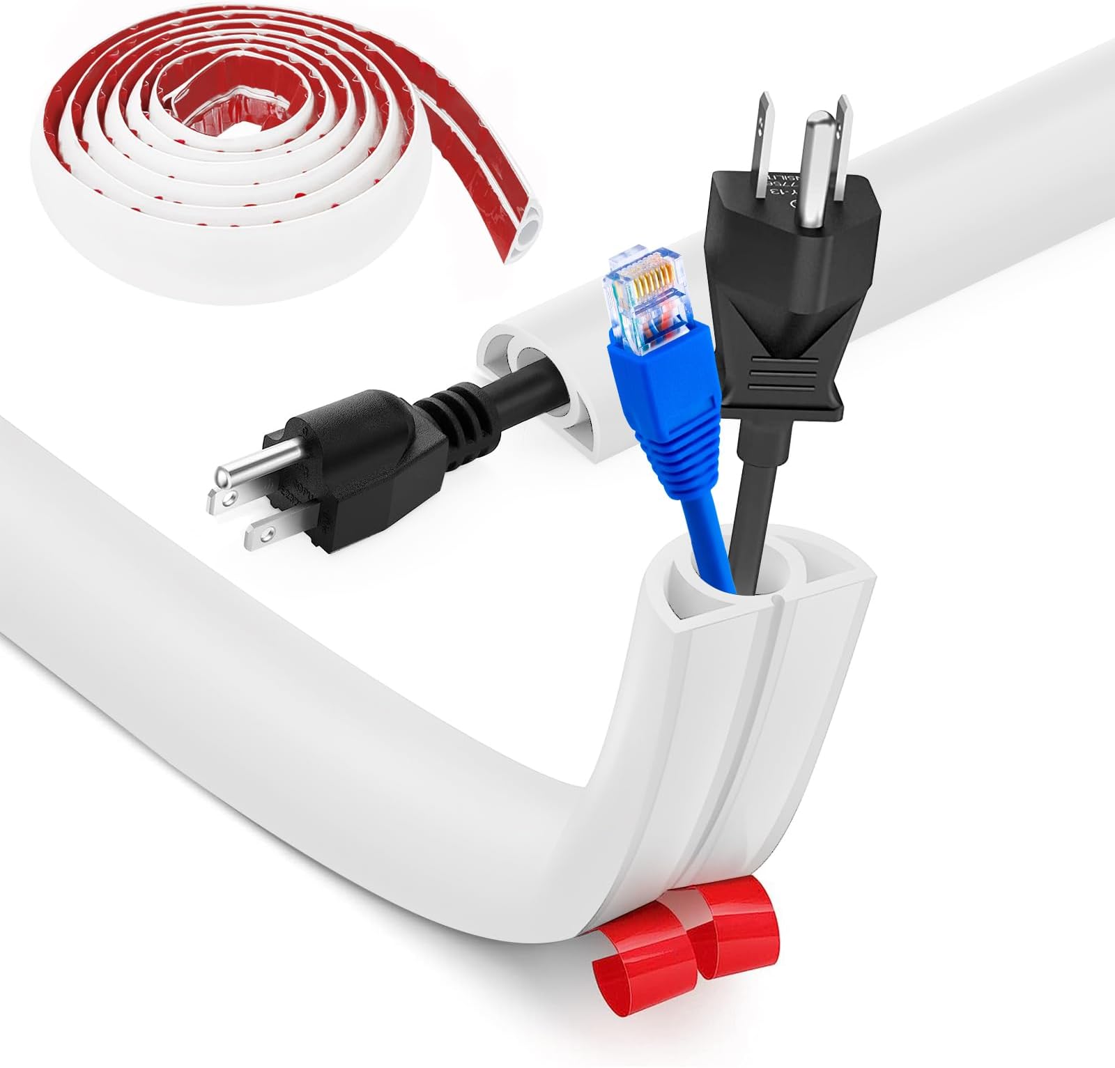 Passage de Cable au Sol adhésive 3m goulotte Passe Cable PVC Passe ...