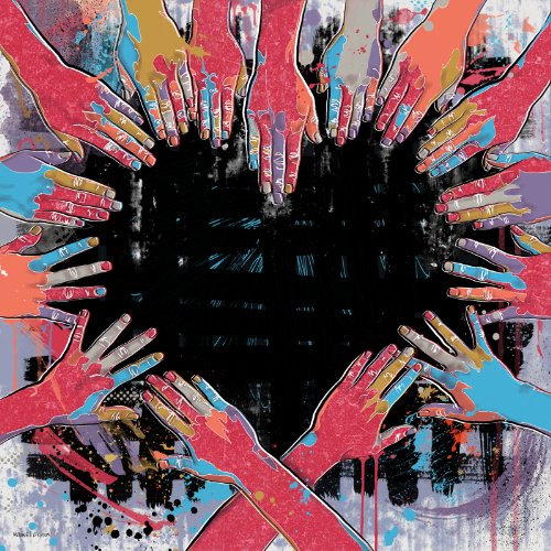 Maxwell Dickson AllUsNonUs-48x48"All of Us None of Us" Hand-Stretched ...
