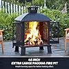 Amazon.com: papababe PAPABABE 45" Fire Pit Pagoda, Wood Burning Chimney ...