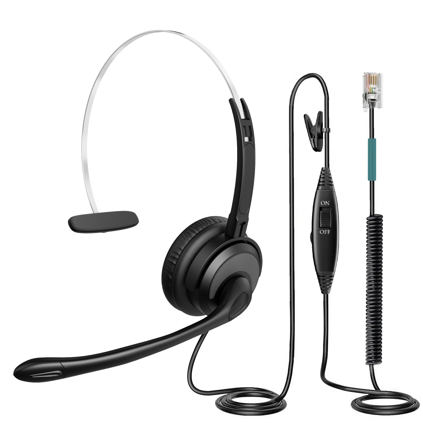 Amazon.com: Phone Headsets for Office Phones, Telephone Headset for ...