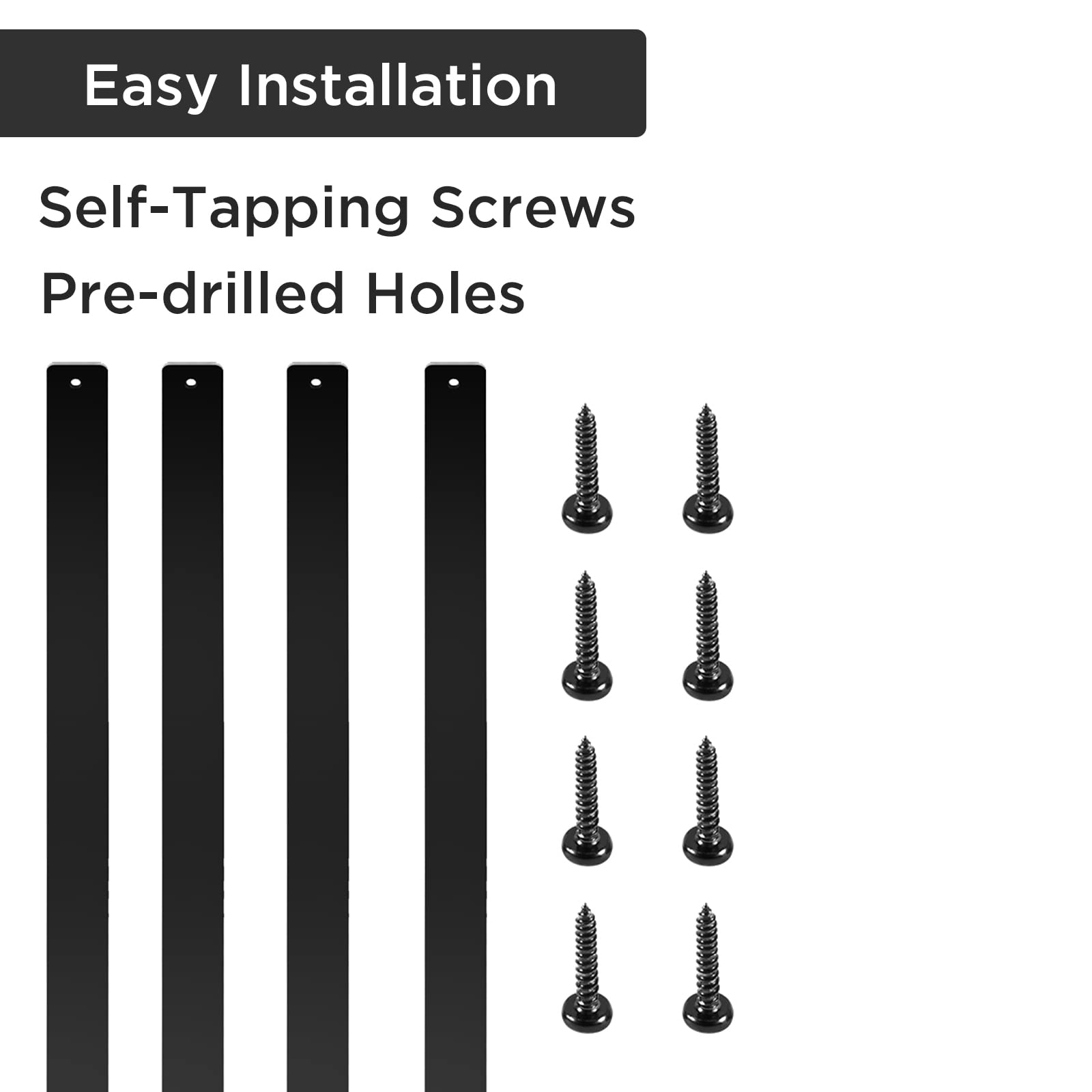 Snapklik.com : 76 Pack 29.5" Black Aluminum Deck Balusters, Hollow ...