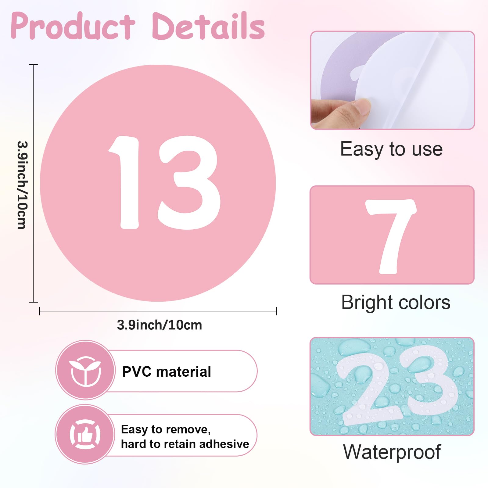 Snapklik.com : 48PCS Pastel Numbers Stickers Classroom Decorations ...