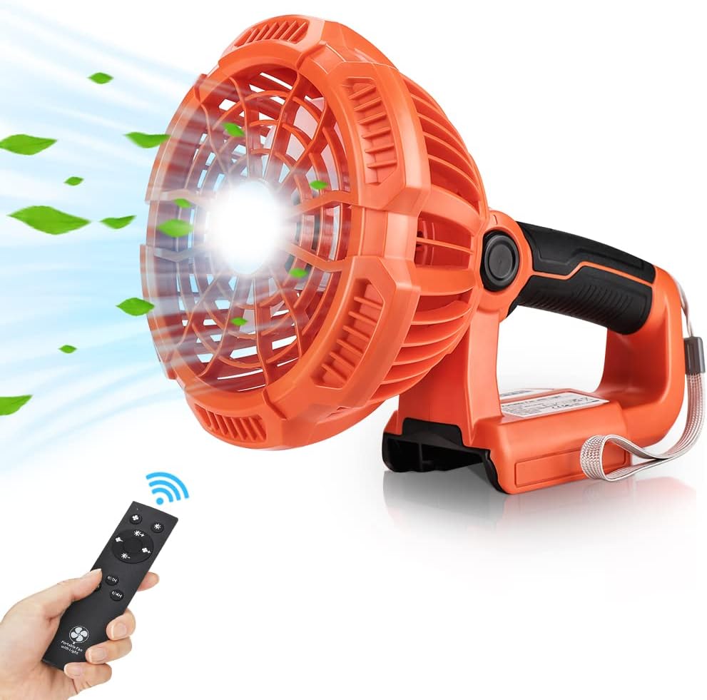 Amazon.com: Portable Fan with Remote for BLACK+DECKER 20v Lithium ...