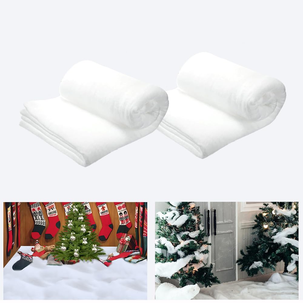 Holiday Decoration Snow Prextex Artificial Snow Blanket Rolls (3-Pack ...