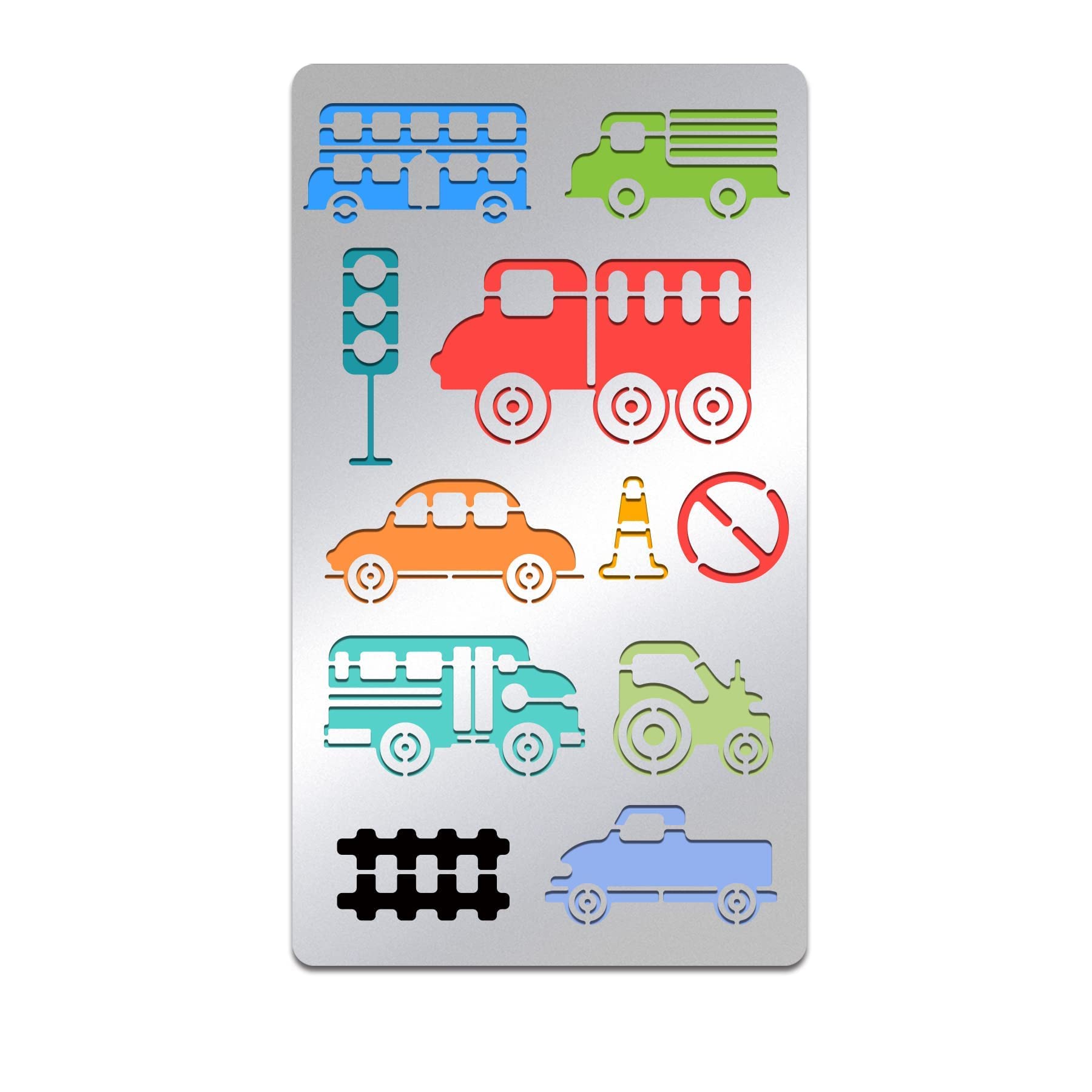Amazon.com : BENECREAT Car Metal Journal Stencil, Traffic Transport ...