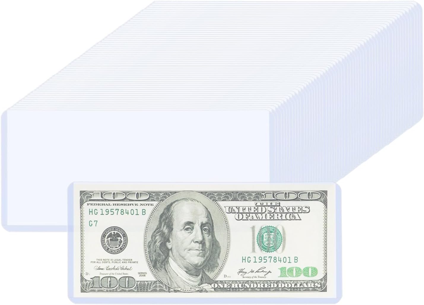 Amazon.com : ABuff 60 Pack Hard Plastic Currency Sleeves, Clear PVC ...