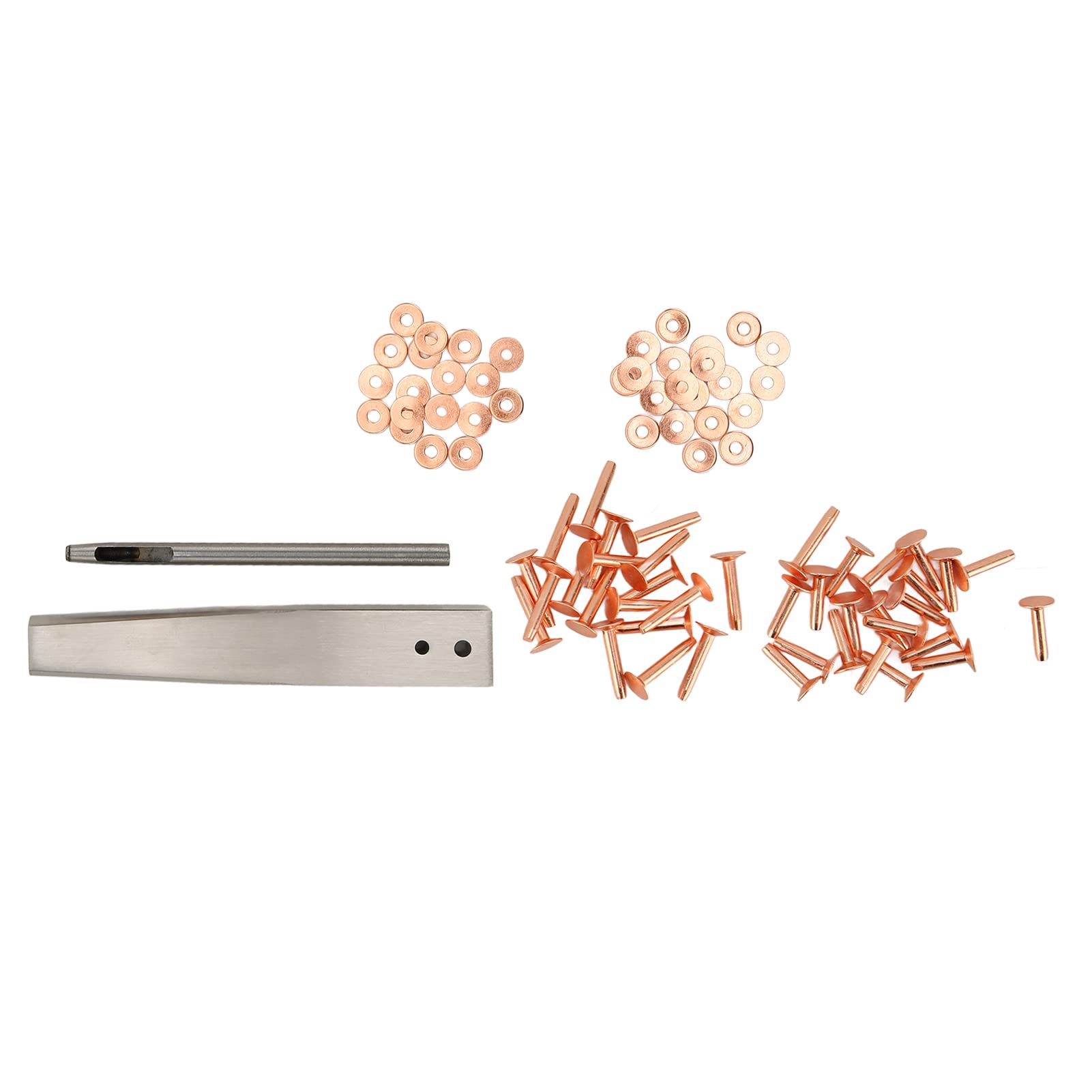 Copper Rivets Burrs Kit, Hand Made Copper Rivets with Setters for Bag ...