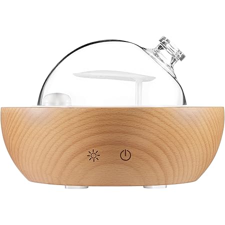Amazon.com: DAROMA Glass Essential Oil Diffuser, 200ml Real Wood Base ...