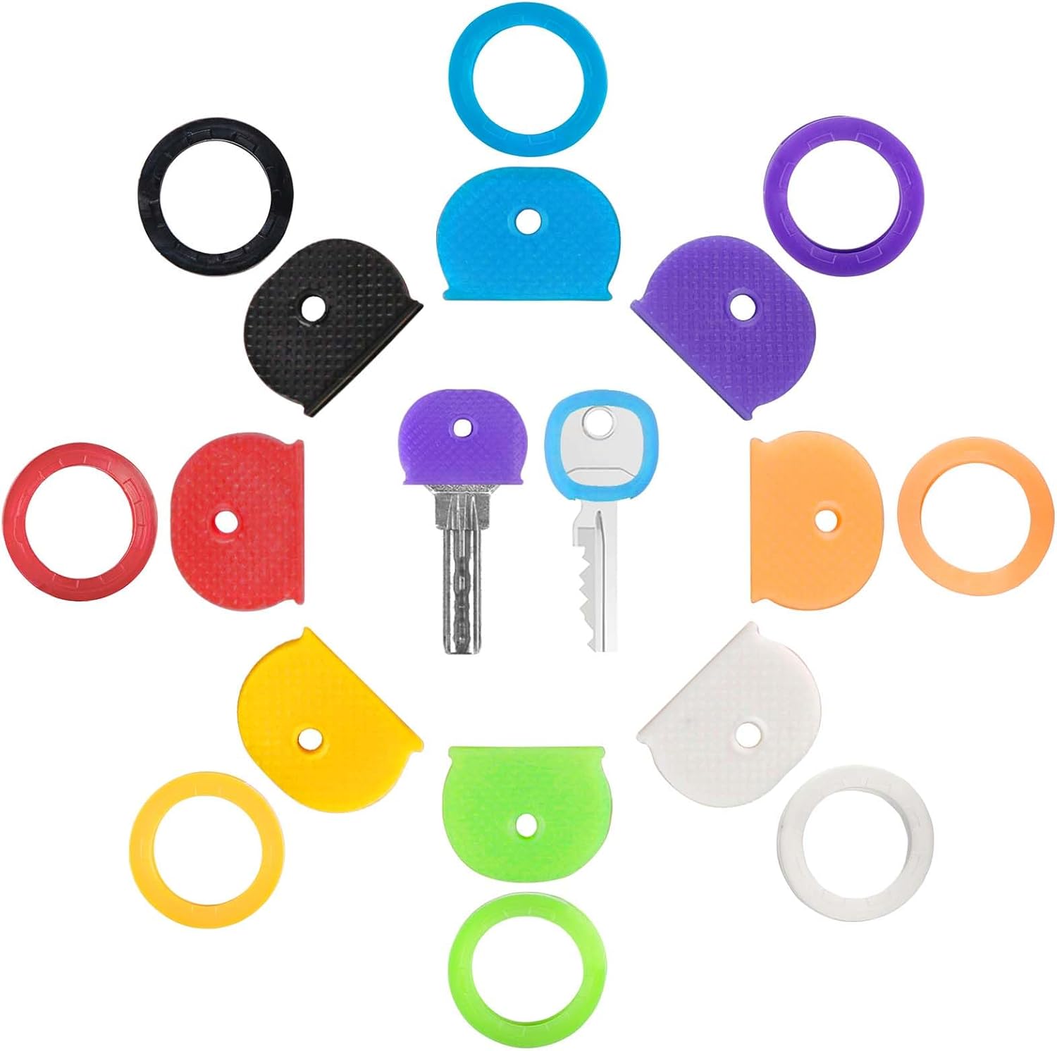 Amazon.com : GoorDik 16 Pack Key Color Caps Covers Tags, Soft Rubber ...