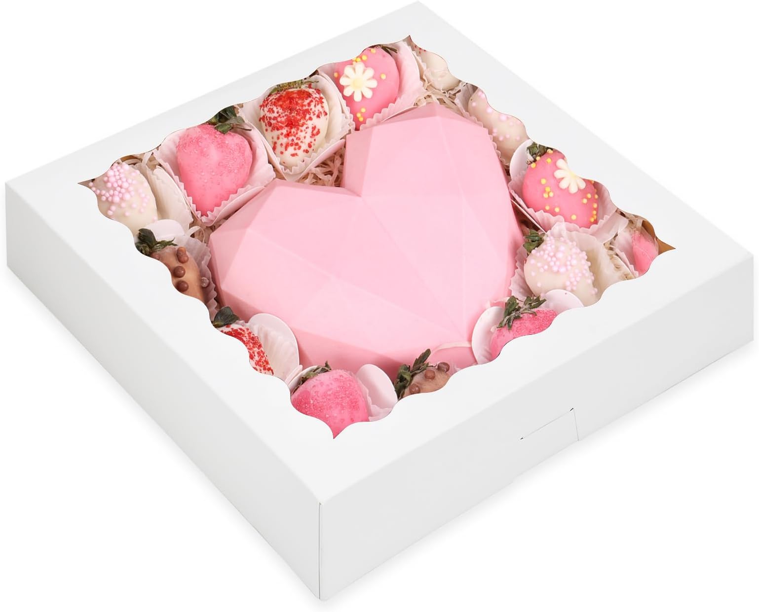 Amazon.com: Moretoes 20pcs 12x12x2.5in Pie Boxes White Bakery Boxes ...