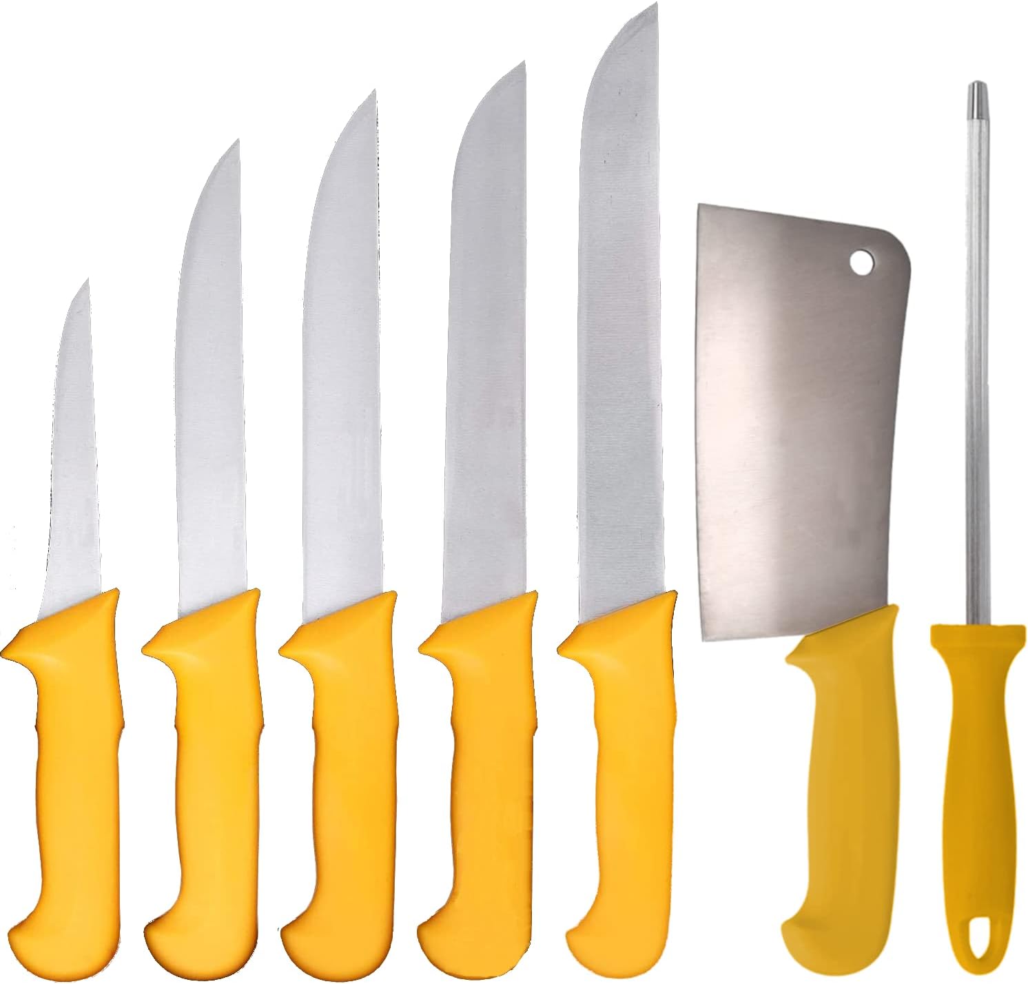 Metzgermesser Set 3 tlg. gelb Marsvogel Solingen # 71-(S87A6) bestehend ...