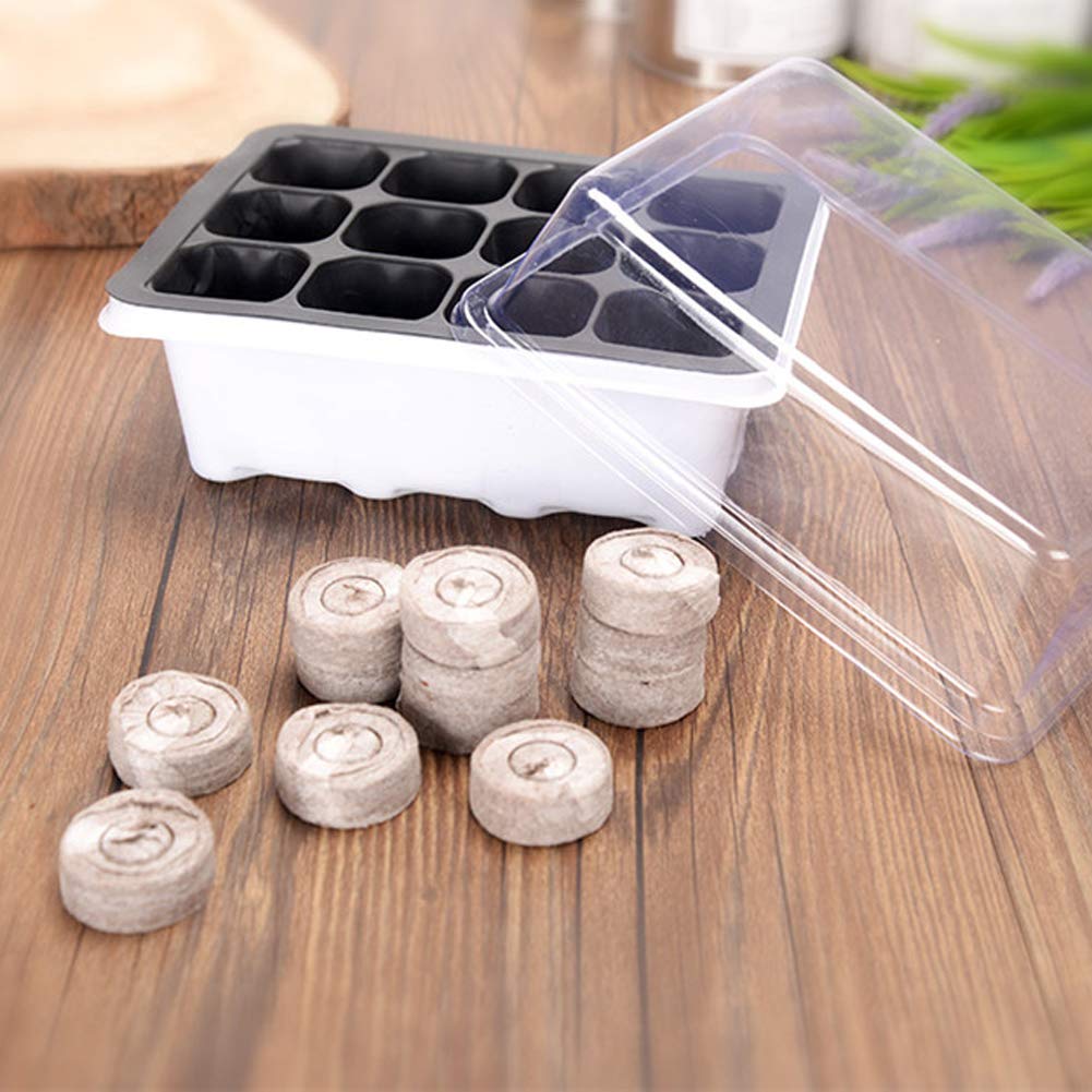 Buy 12-Hole Propagation Tray Germination Kit Seed Starter Kit ...