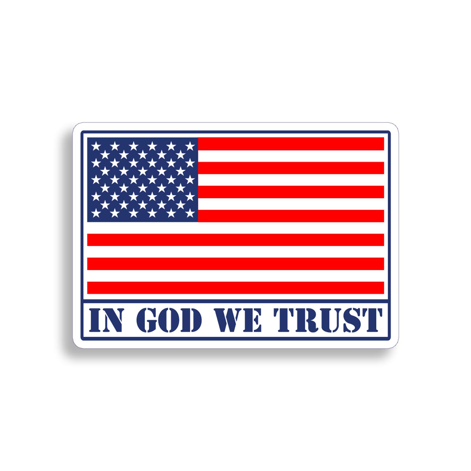 Amazon.com: in God We Trust Sticker USA American Flag Decal Military ...