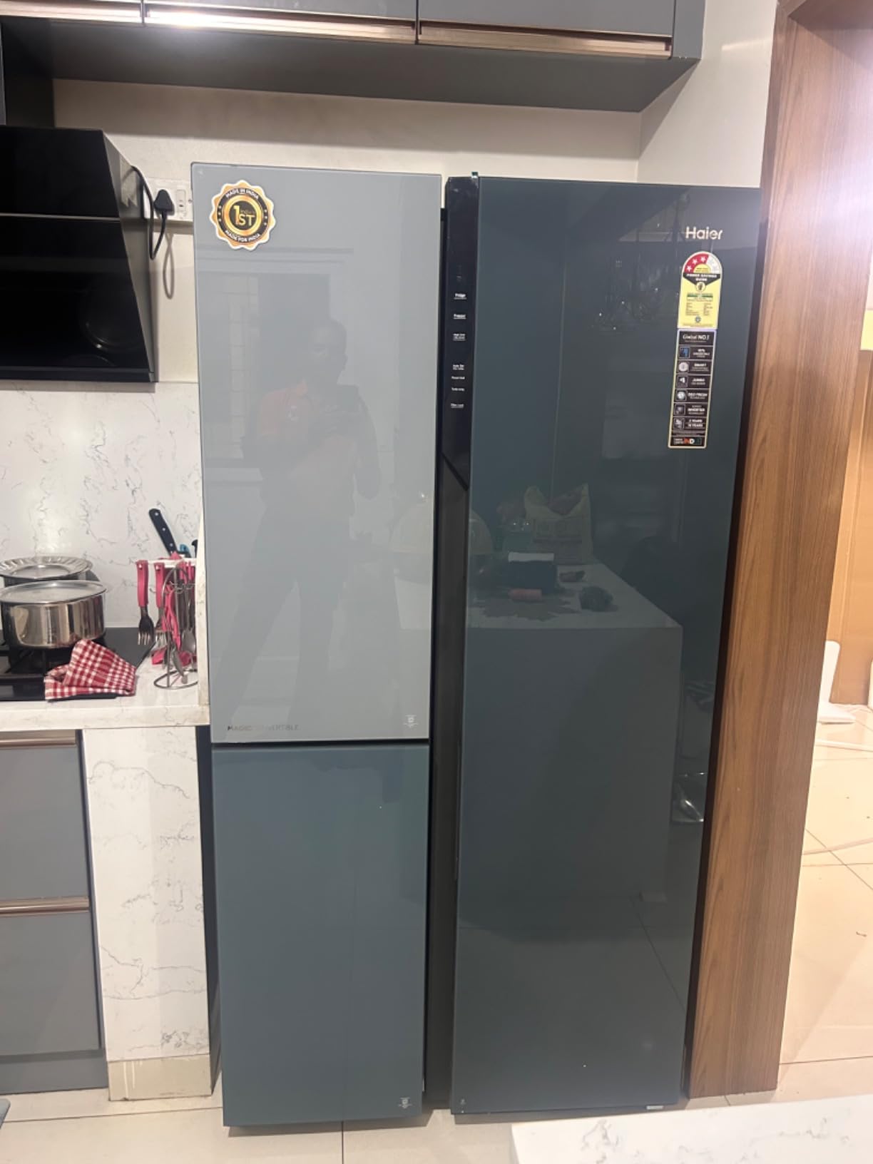 Haier 598L, 3-Star, Vogue 83% Convertible Fridge Space, Expert Inverter ...