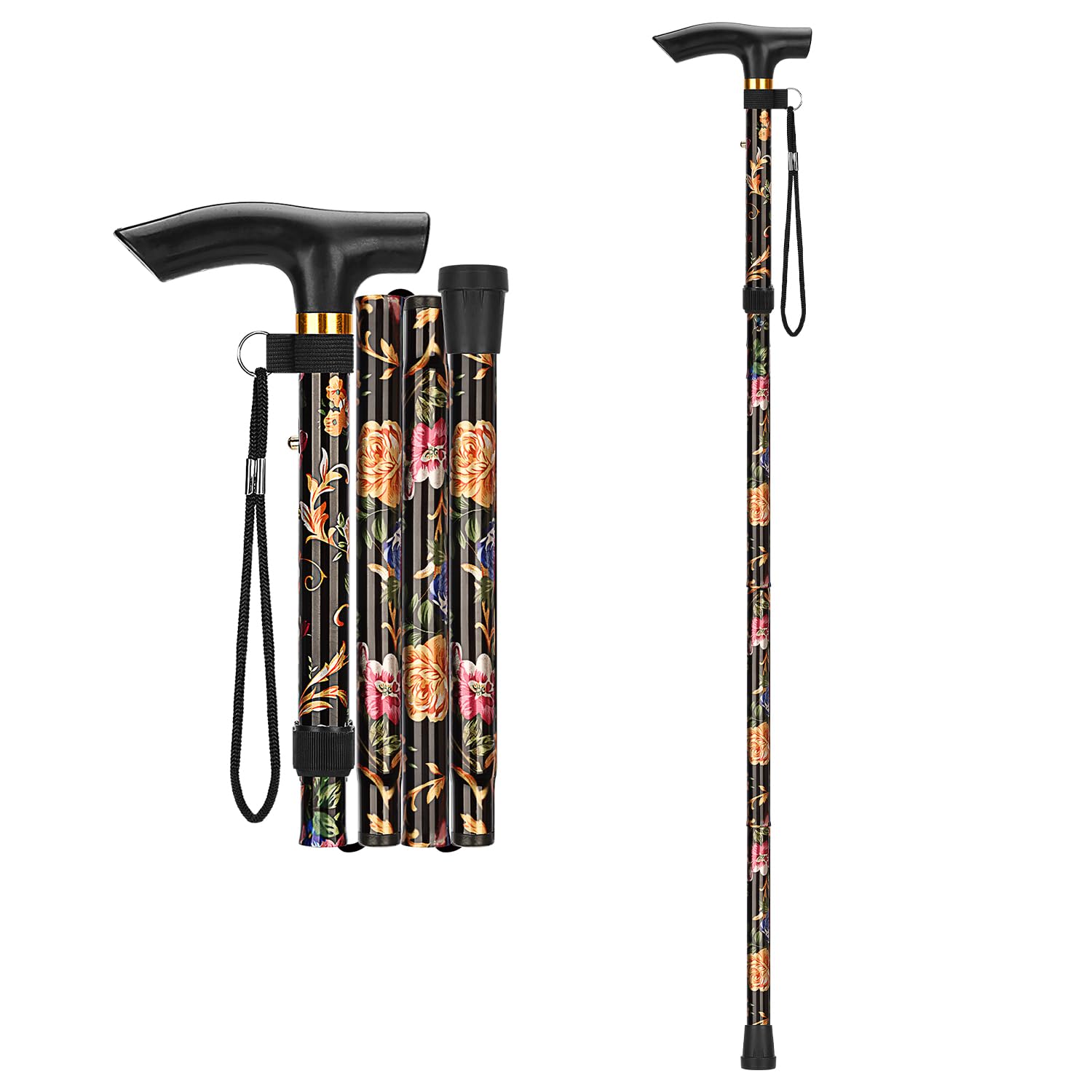 Snapklik.com : Supregear Folding Cane, 5-Level Adjustable Height ...