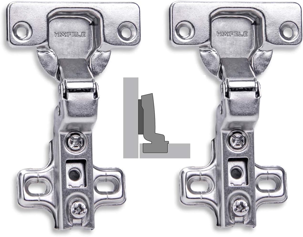 Blum 33B355AF22 Compact Face Fix Hinge 107° with Spring and Mounting ...