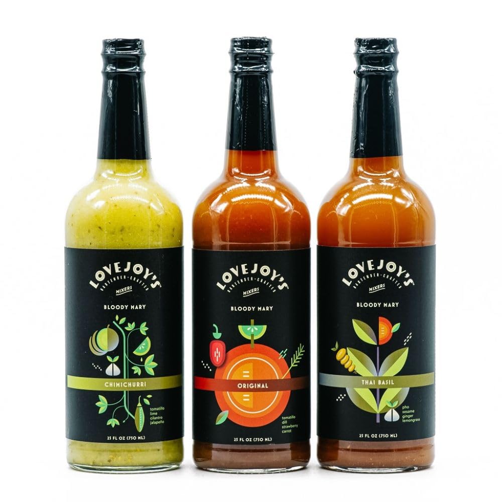 Amazon.com : Lovejoy's Bloody Mary Mix Trio for Cocktails, Premium ...