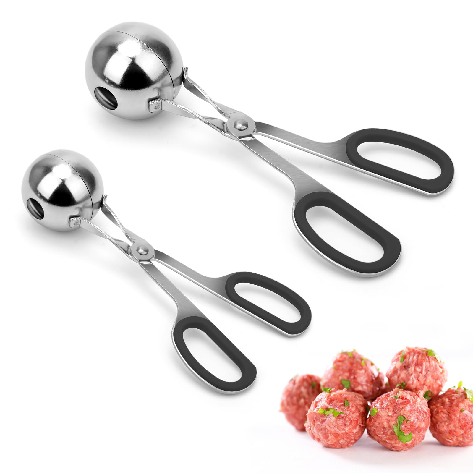 Amazon.com: Meatball Maker, AHIER 2PCS None-stick Meatball Scoop Ball ...