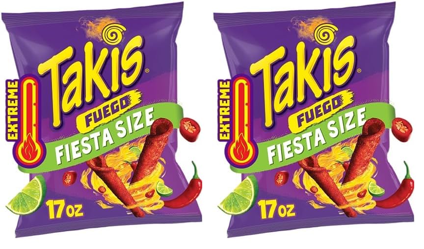 Snapklik.com : Takis Fuego 17 Oz Fiesta Size Bag, Hot Chili Pepper ...