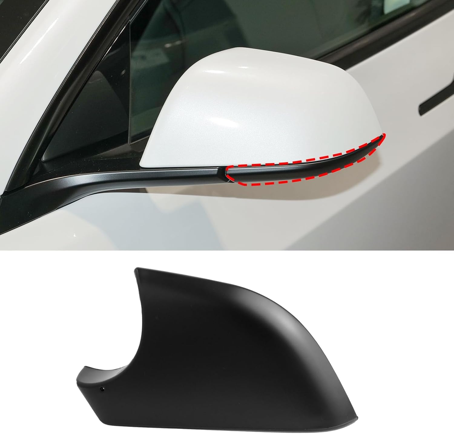 Yumzeco Left Side Mirror Bottom Cover Compatible with Tesla Model 3 ...