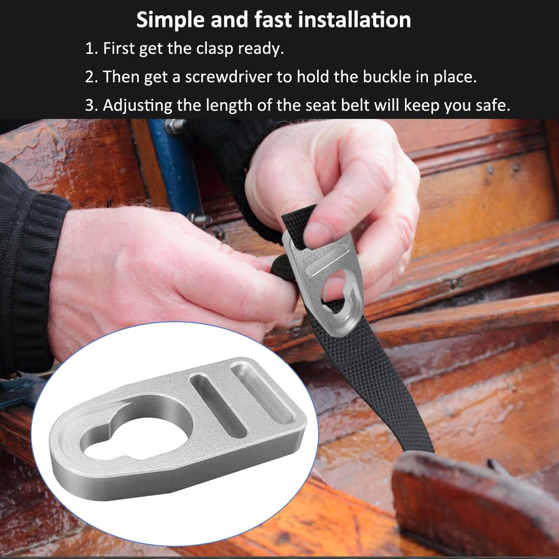 Snapklik.com : Aluminum Seat Strap Replacement Buckles Clips Repair Kit ...