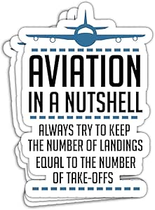 Amazon.com - TOPIMOON Aviation in A Nutshell Sticker Student Pilot ...