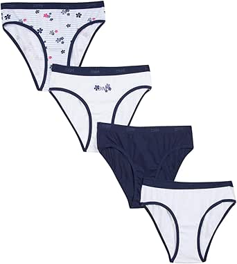 Dim Girl's 6N65220-RA Brief (Set of 4) : Amazon.co.uk: Fashion