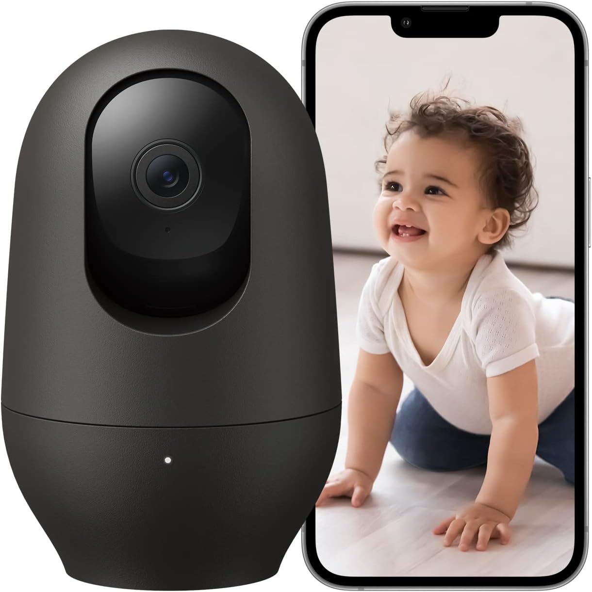 nooie 2K Baby Monitor WiFi Baby Camera, 360° Pan/Tilt Video Baby Camera ...