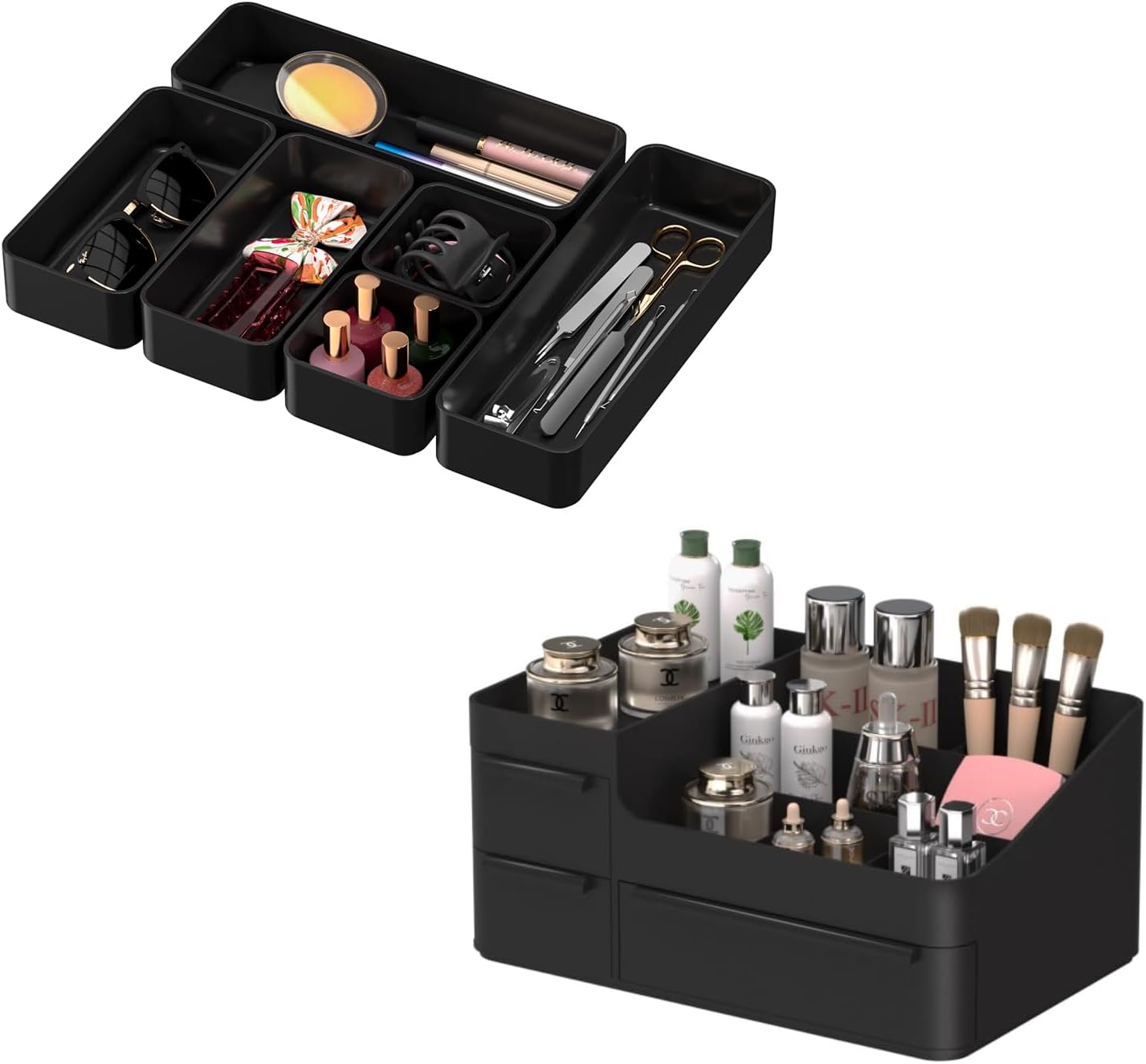 Amazon.com: CHANCETSUI Makeup Organizer Stackable Drawer Organizers Set ...