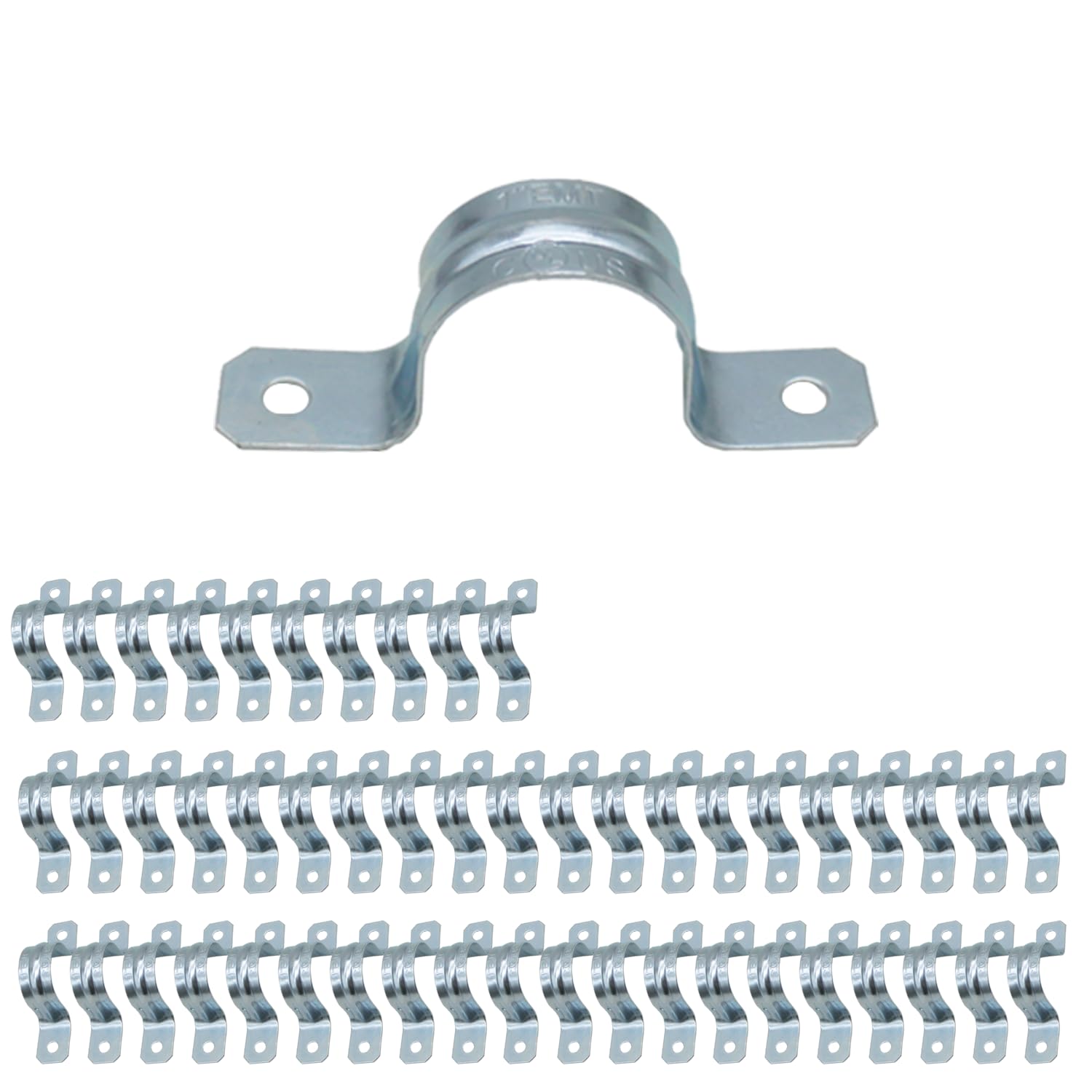 TOMSHIELE 1 Inch Pipe CLamps, Metal U Brackets, 2 Holes Conduit Straps ...