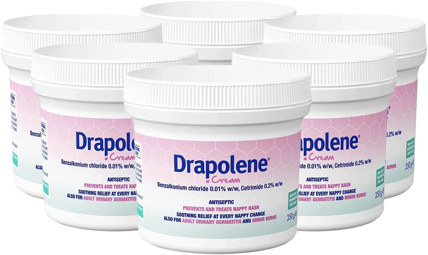 6 x Drapolene Cream 350g Tub | For Sore Skin Caused by Incontinence ...