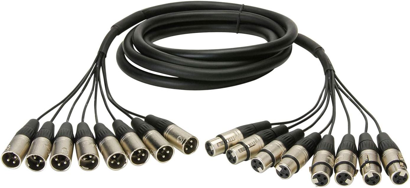 Amazon.com: Talent SC8XX10 Snake Cable 8-Channel XLR Female to XLR Male ...