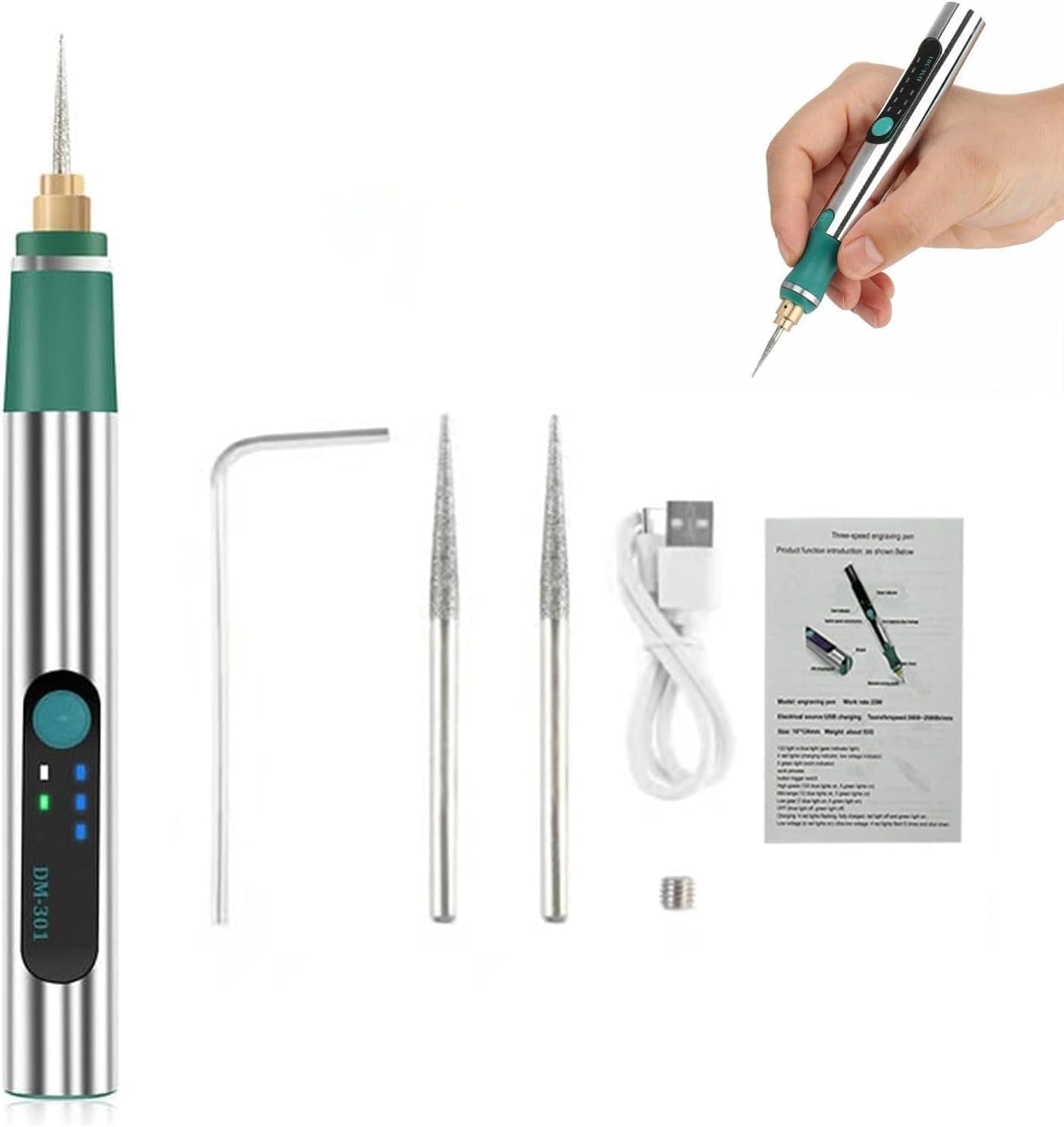 Amazon.com: The Artisan-Pen Engraving Tool, Cordless Engraving Pen ...