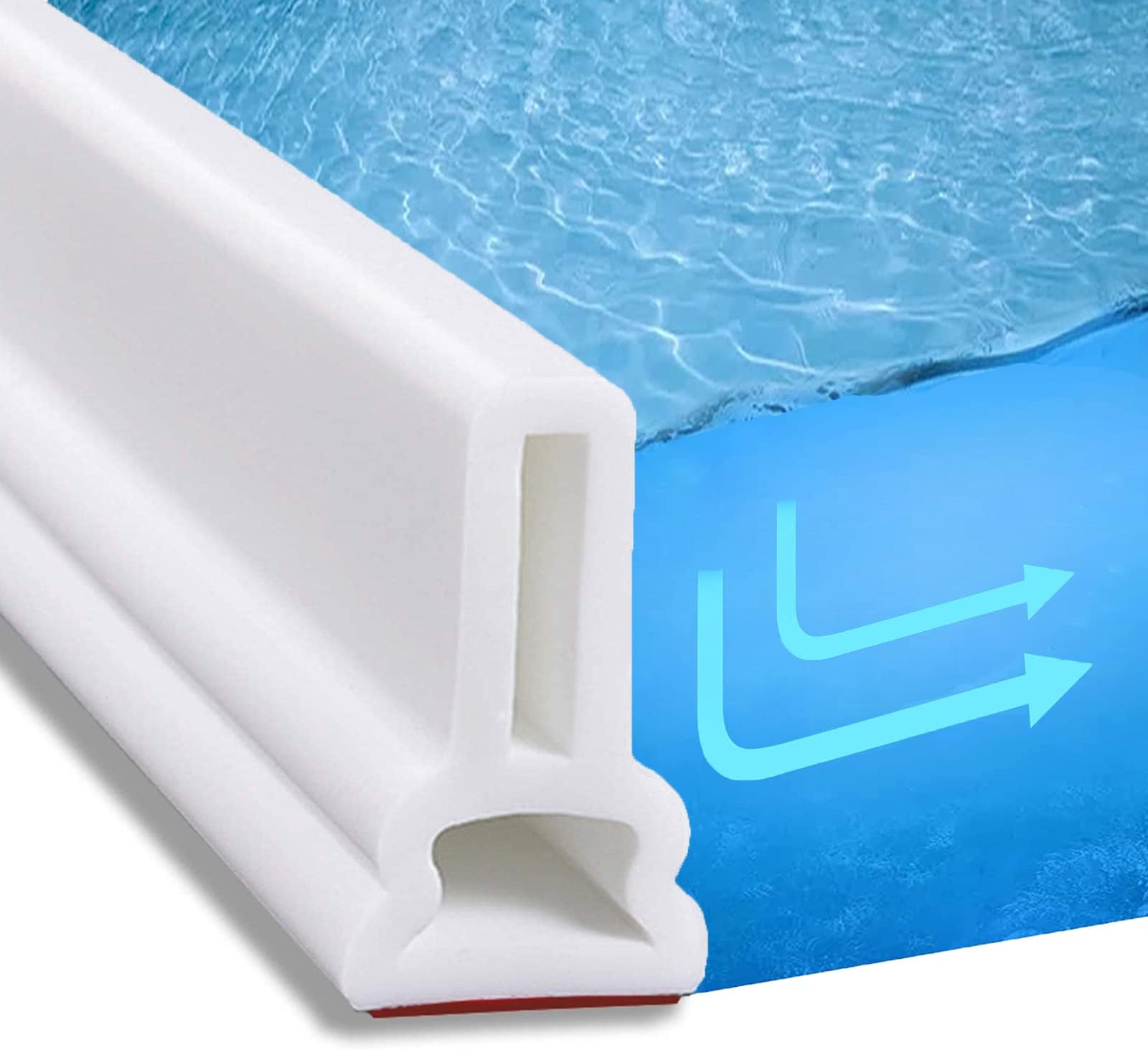 Silicone Water Retaining Strip - Collapsible Shower Water Dam, Shower ...
