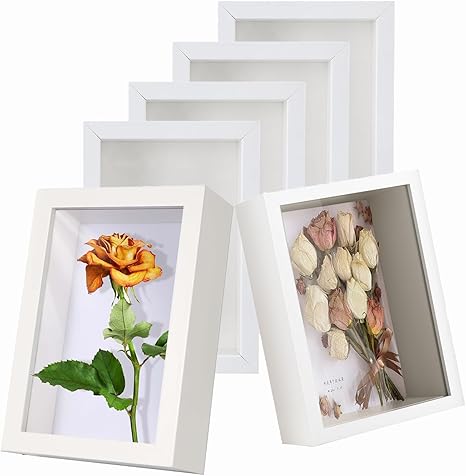 Amazon.com - 6 Pack 4x6 Shadow Box Frame Display Box, Small Wooden ...
