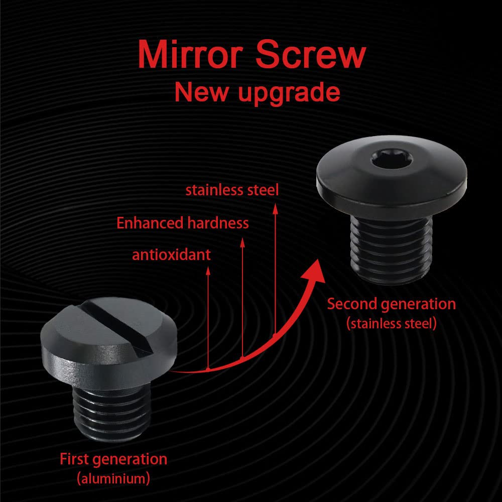 Snapklik.com : REARACE Motorcycle Mirror Hole Plugs Screws Stainless ...