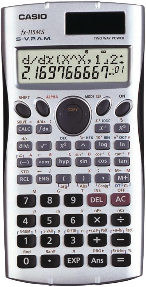 Casio FX115-MS Scientific Calculator with 300 Built-In Functions ...