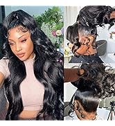 Amazon.com : Aicrelery 360 Lace Front Wigs Human Hair Body Wave 360 ...