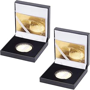 Amazon.com: INFUNLY 2pcs Black Coin Display Gift Box 7.4 inchx3.9 inch ...