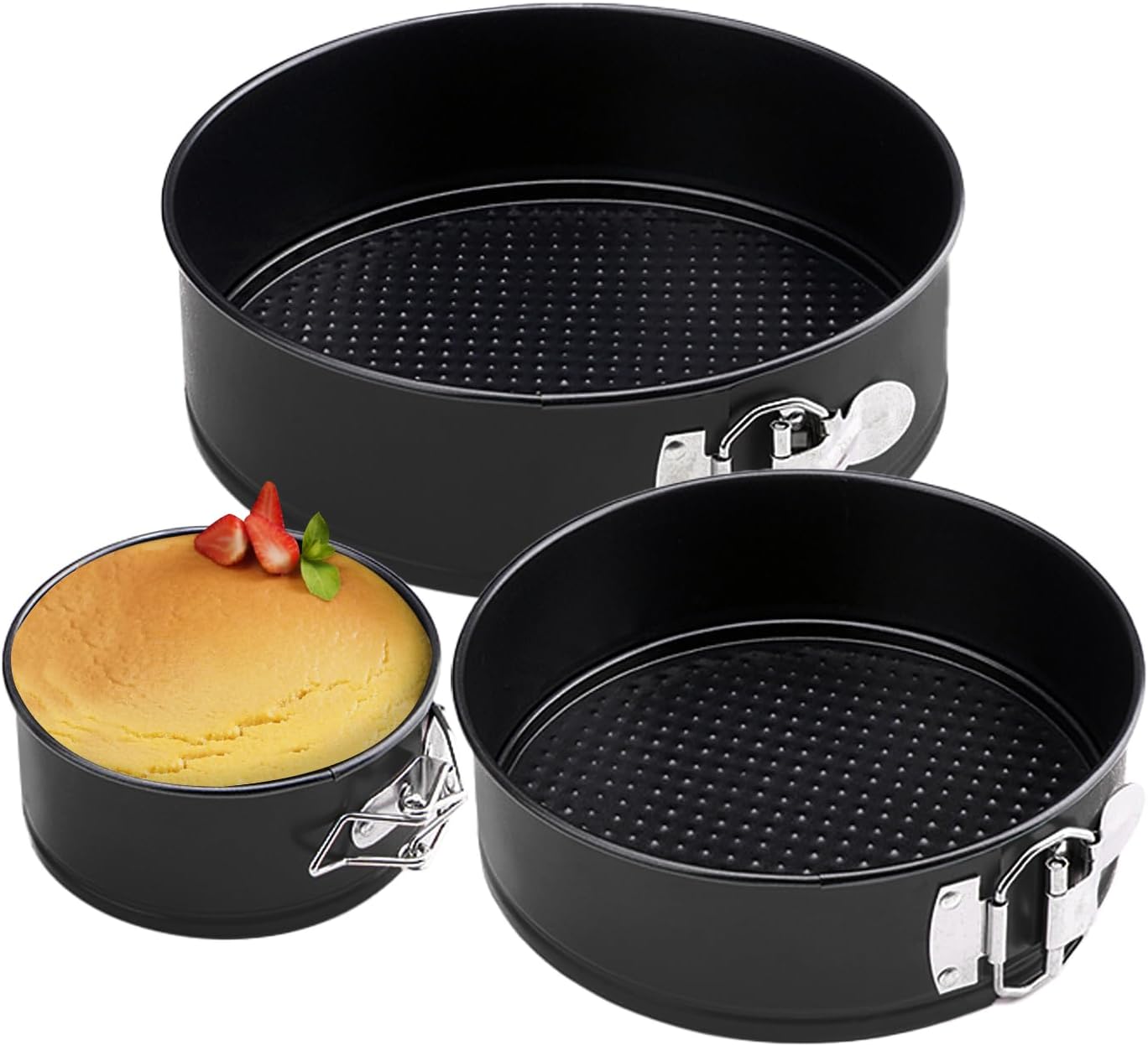 Amazon.com: SHIKORI Springform Pan Set, Nonstick 3pcs (4-7-9 in ...