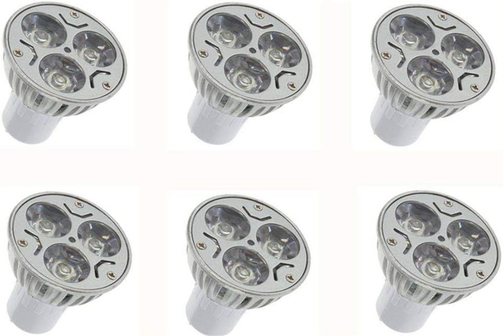 GU10 LED Light Bulbs 3W (30W Halogen Equivalent) Cool White Spot Light ...
