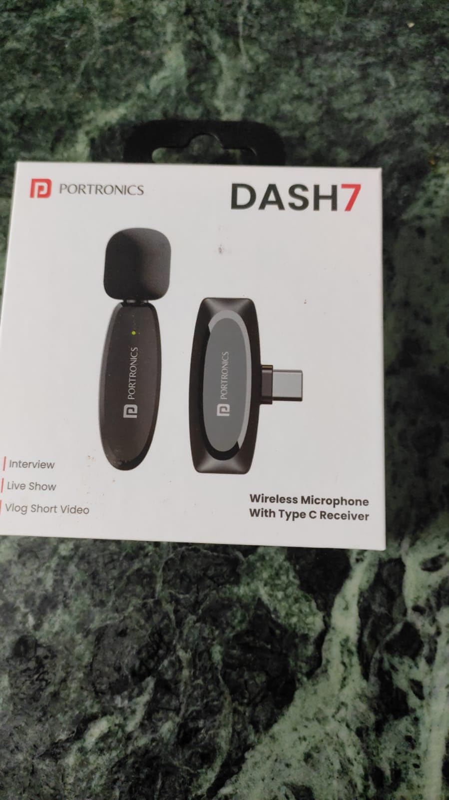 Portronics Dash 7 Omnidirectional Type C Wireless Microphone, Noise ...