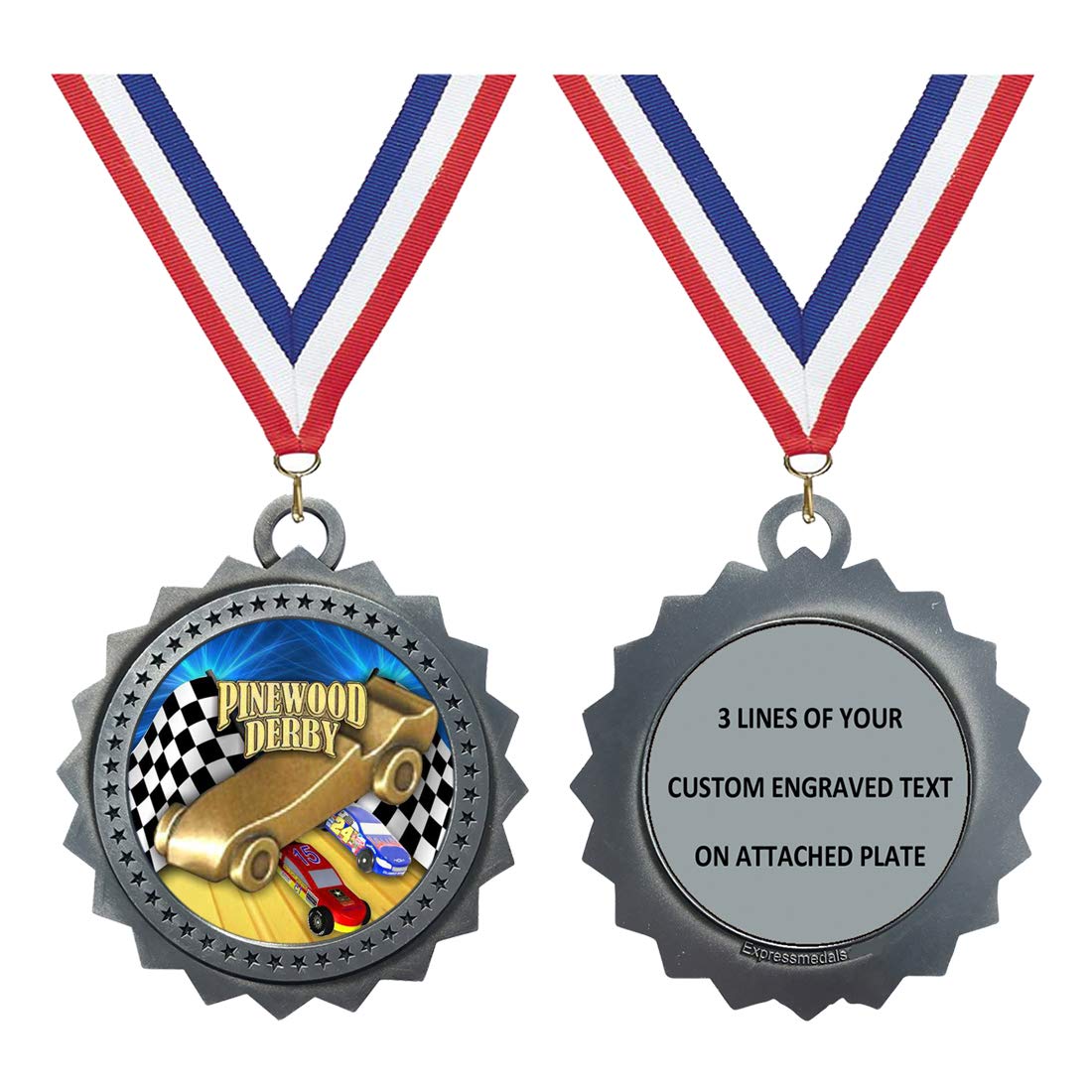 Amazon.com : Custom Engraved Large 3 inch Die-Cast Metal Award ...