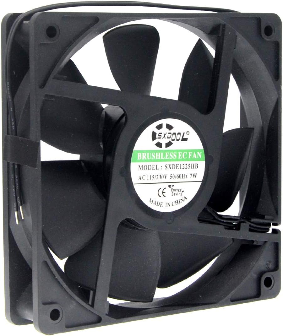 SXDOOL EC AC Ventilador de refrigeración 120 x 120 x 25 mm 120 mm CA ...