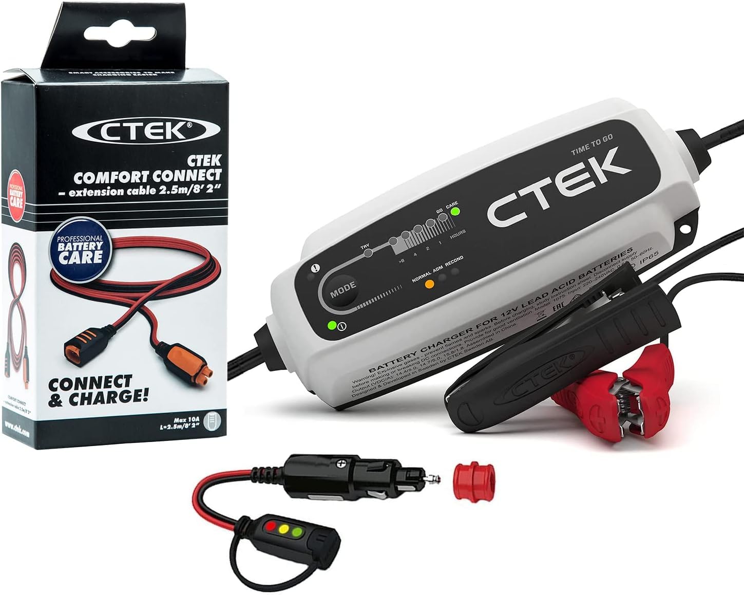 Amazon.com: CTEK CT5 Time to Go Bundle | CTEK (40-255) CT5 Time to Go ...