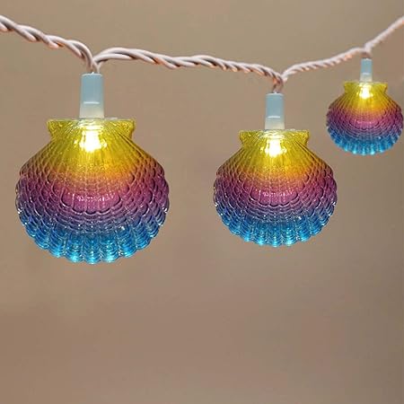 Beach Seashell String Lights 8.3FT Ocean Themed Decorative Lights 10 ...
