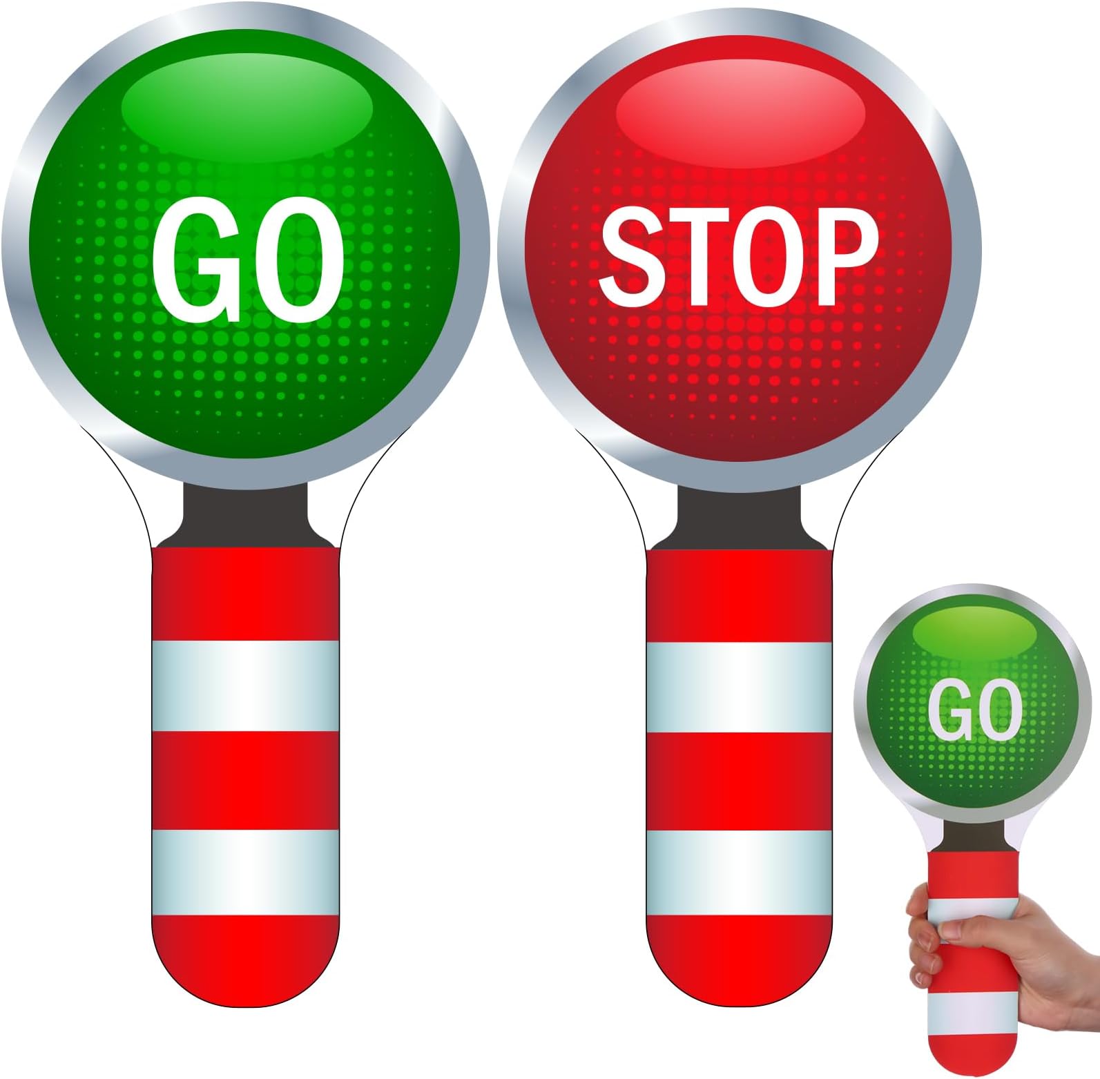 Stop & Go Traffic Sign - Double Sided Waterproof Crossing Guard with ...