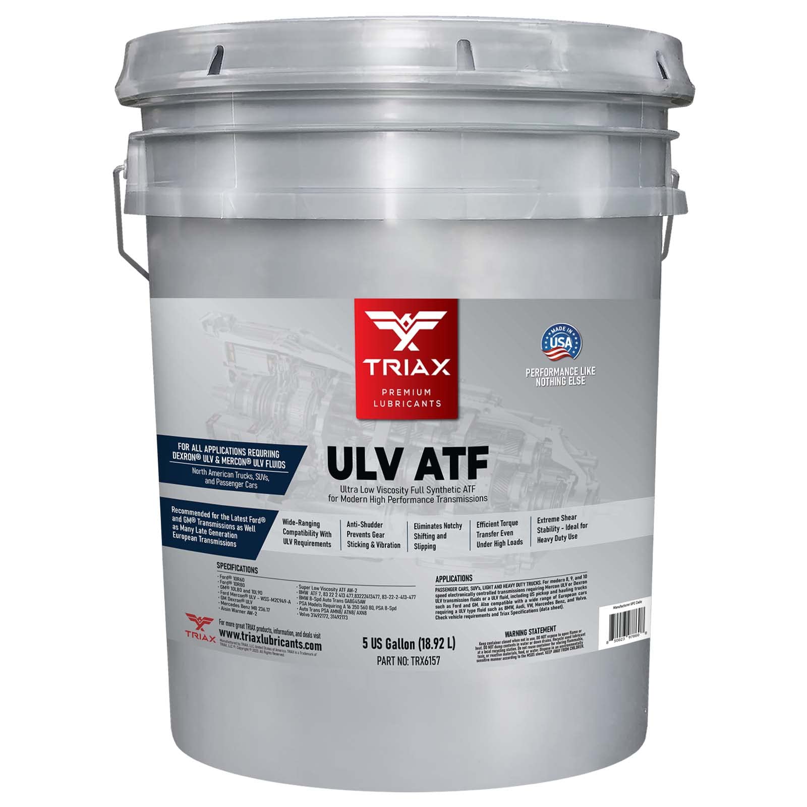 Buy TRIAX ULV ATF, Ultra Low Viscosity, Full Synthetic ATF for Modern ...