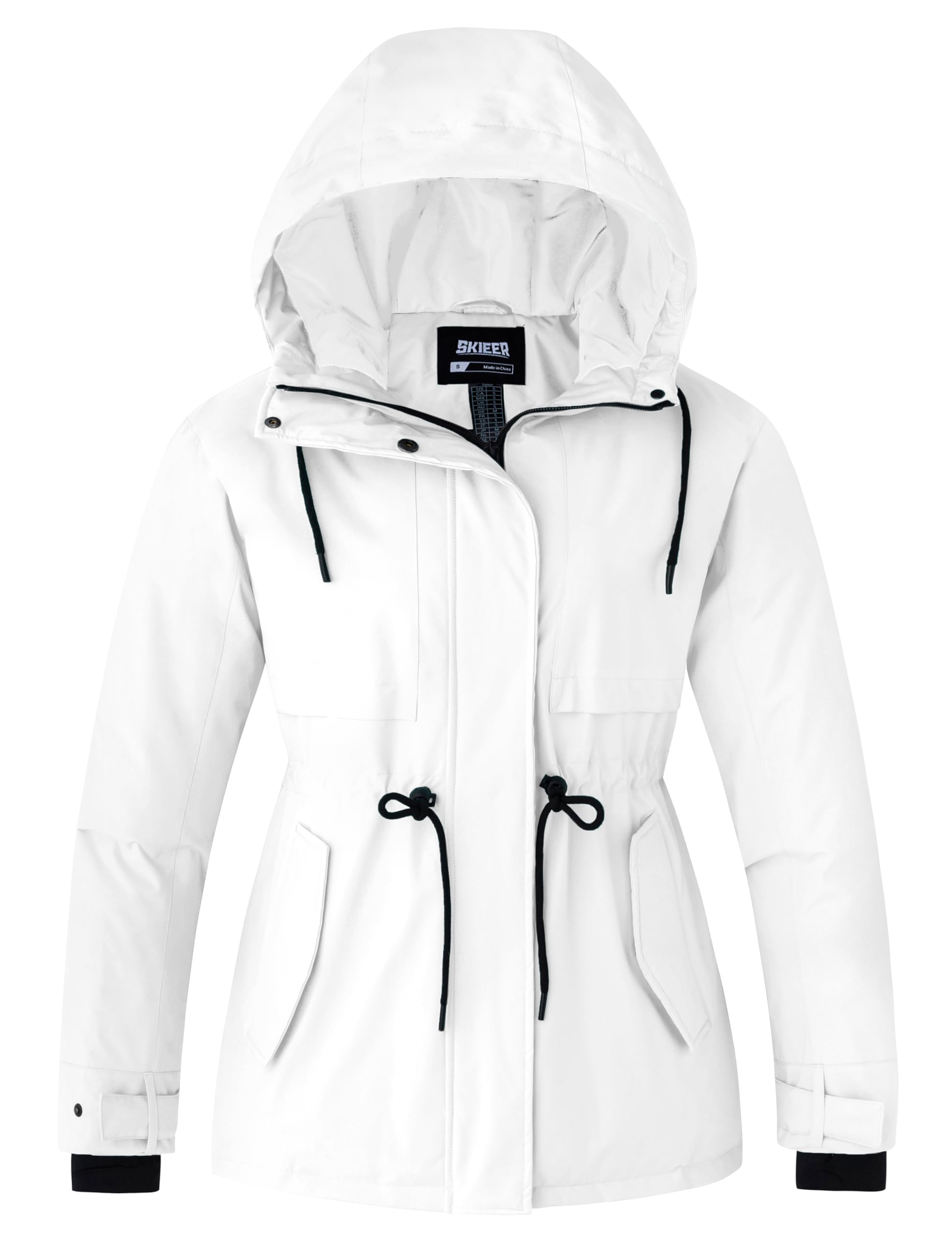 Amazon.com: Skieer Women's Waterproof Ski Jacket Hooded Fleece Winter ...