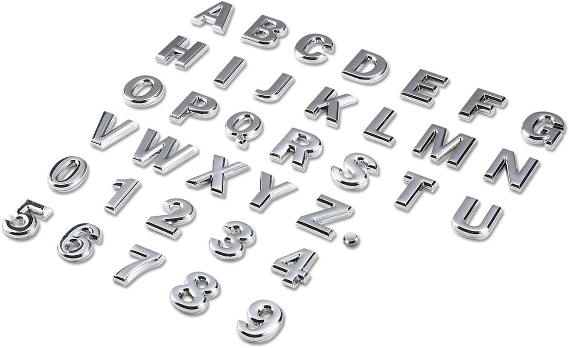 Amazon.com: Elektroplate Personalized Set of Chrome Auto Letters and ...